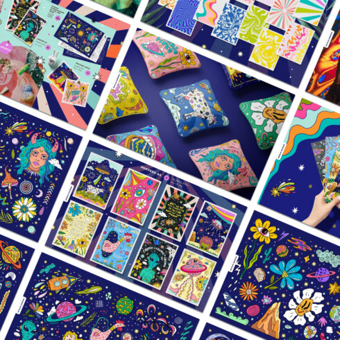 RETRO Cosmic - Bundle AI PNG – MasterBundles