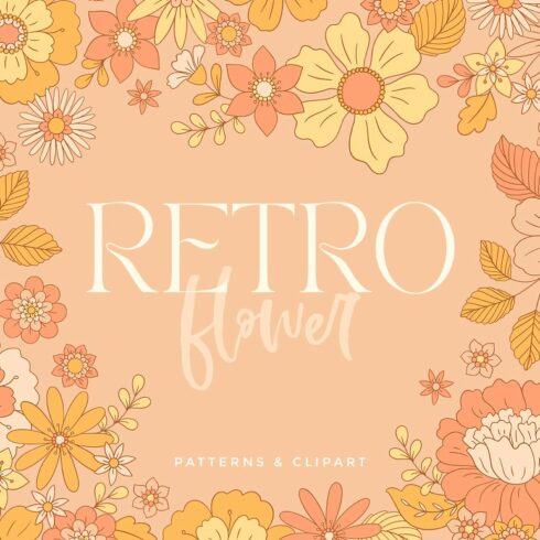 Retro Flower - Patterns & Clipart | Master Bundles