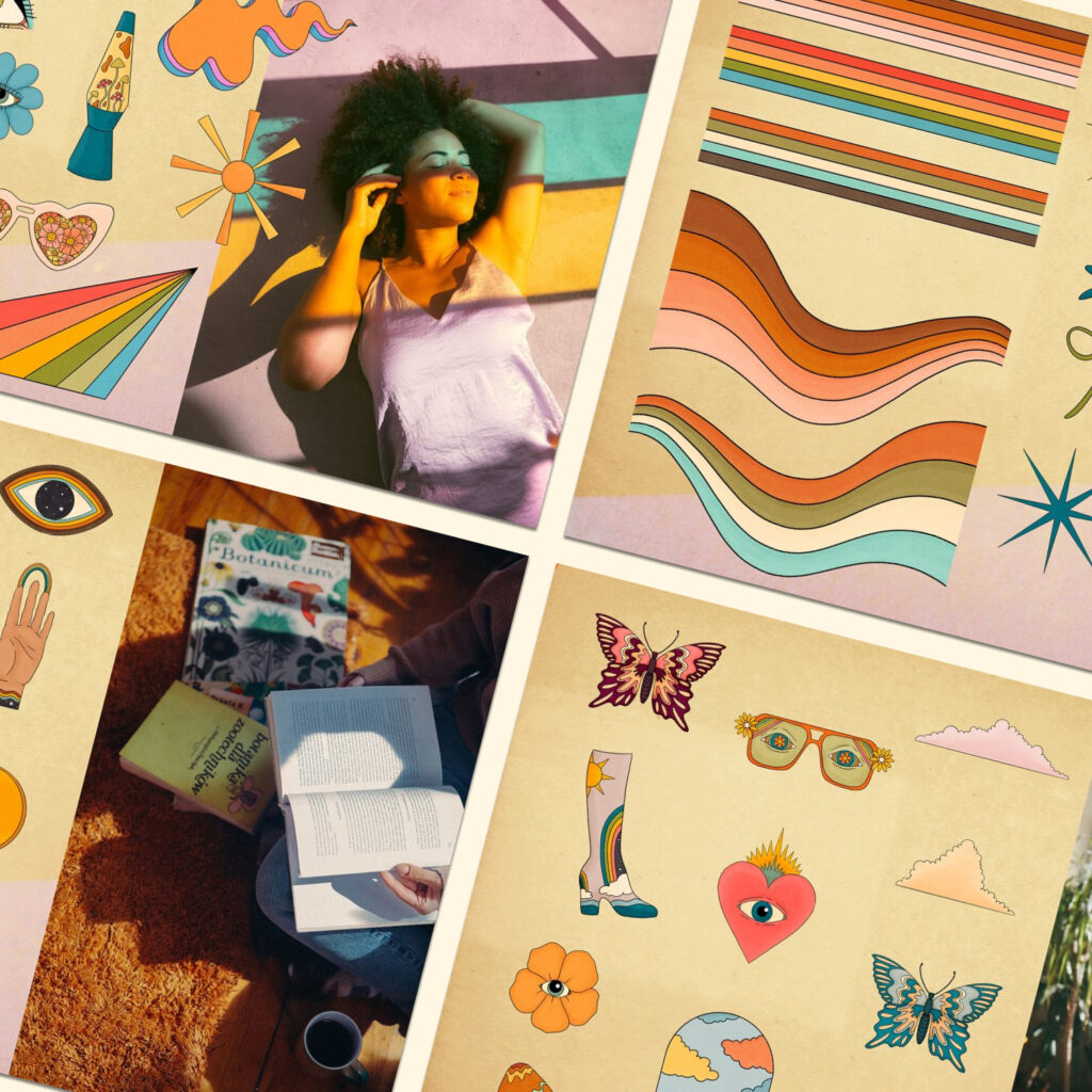 Retro Vibes Clipart Collection – MasterBundles