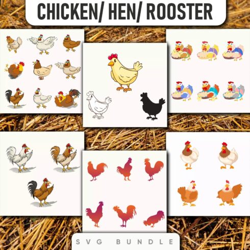Rooster & Chicken SVG Bundle – MasterBundles