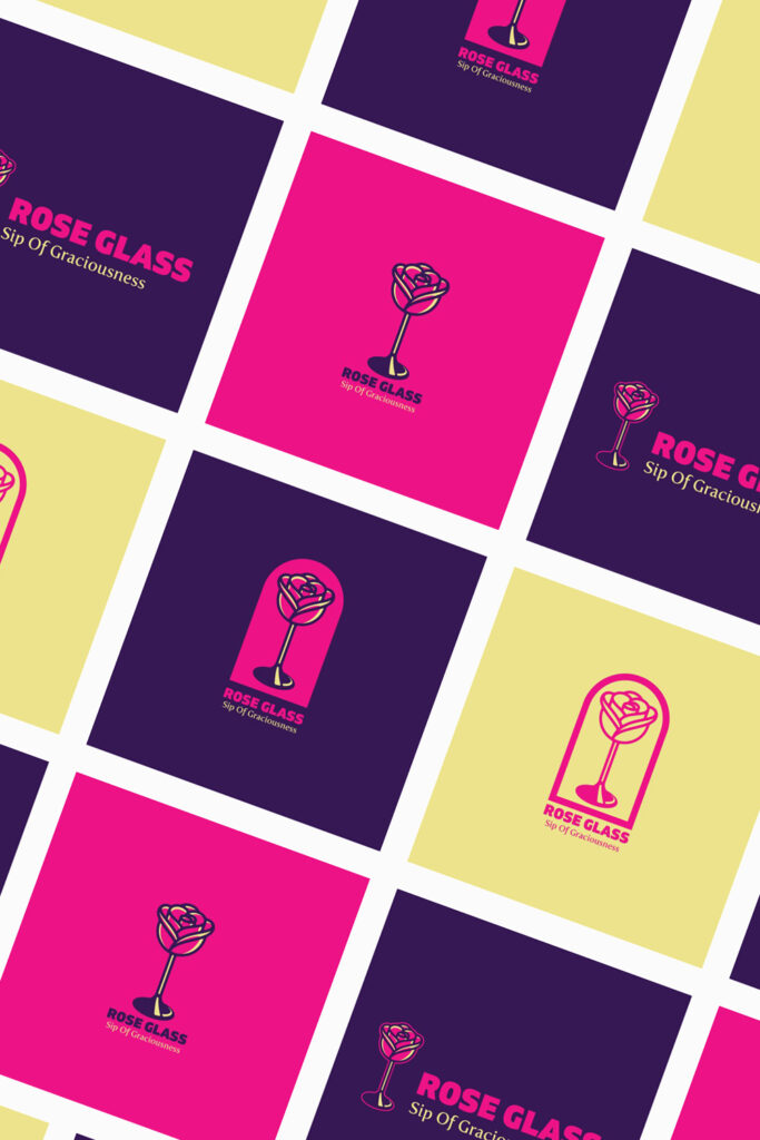 Rose Glass Logo Template – MasterBundles