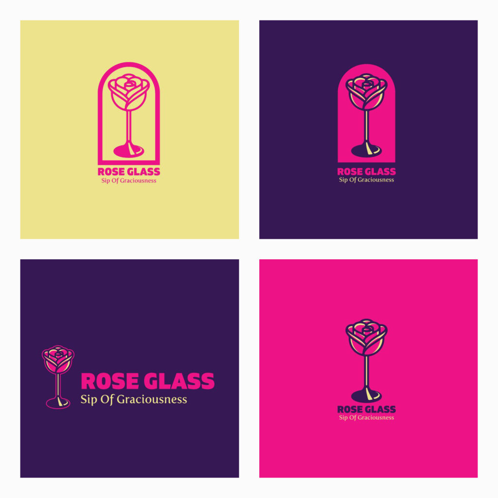 Rose Glass Logo Template – MasterBundles