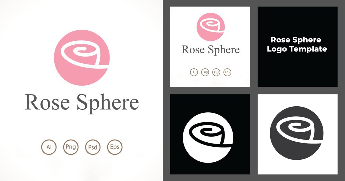 Rose Sphere Logo Template – MasterBundles