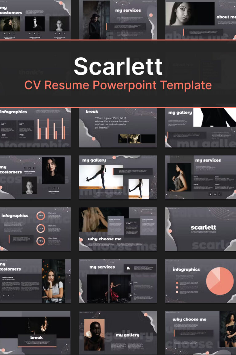 Scarlett - CV Resume Powerpoint Template – MasterBundles