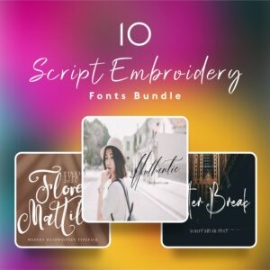 Bokir Kristie Handwritten Script Embroidery Font | Master Bundles