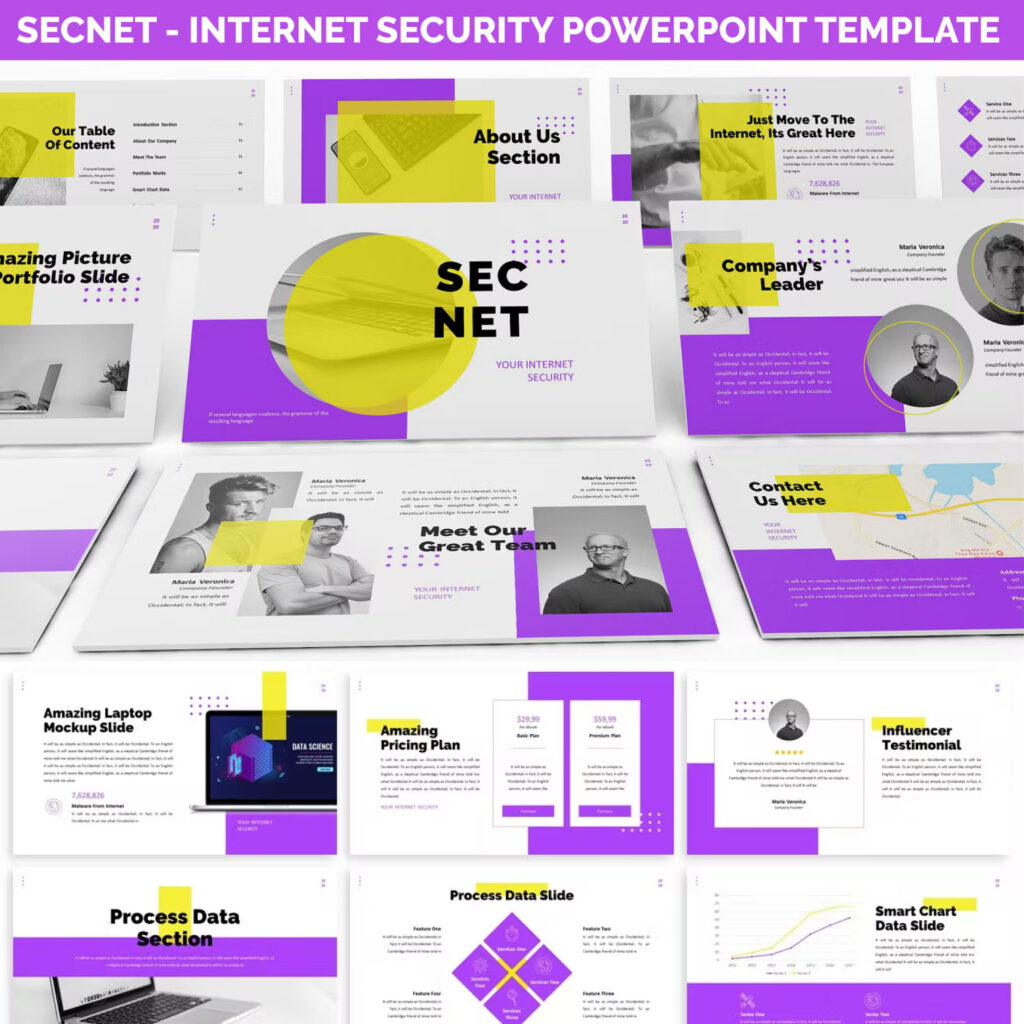 Secnet - Internet Security Powerpoint Template – MasterBundles