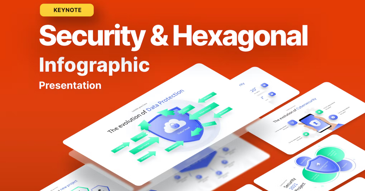 Security & Hexagonal Infographic Template – MasterBundles