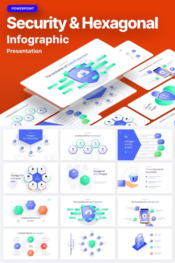 Security Hexagonal Powerpoint Template Masterbundles