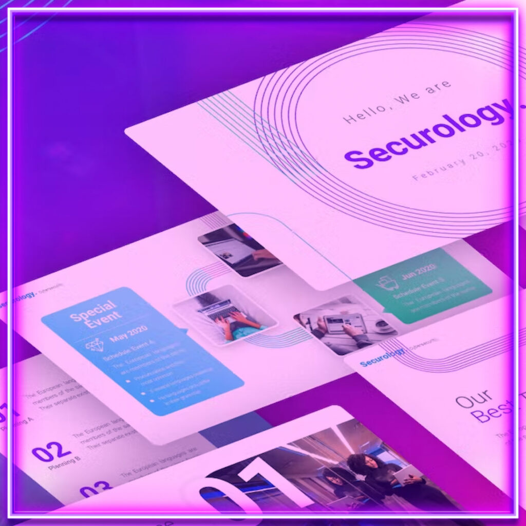 Securology Cybersecurity PowerPoint Template – MasterBundles