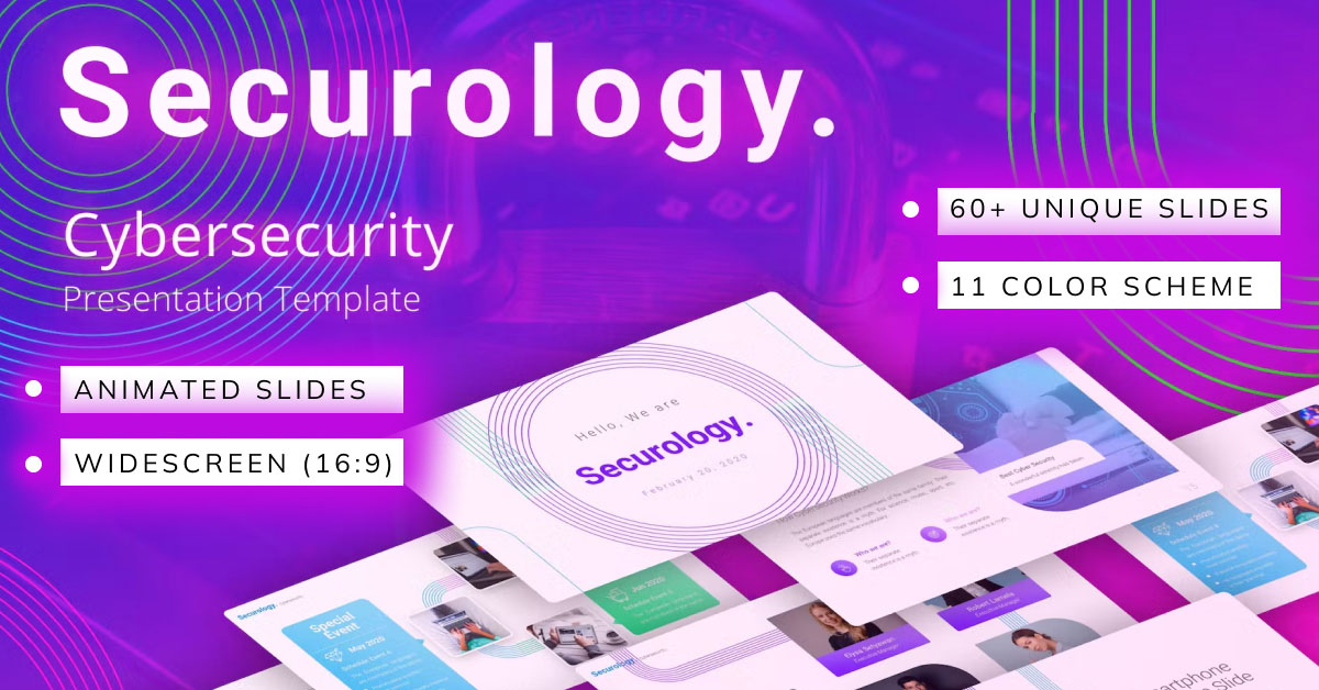 Securology Cybersecurity PowerPoint Template – MasterBundles