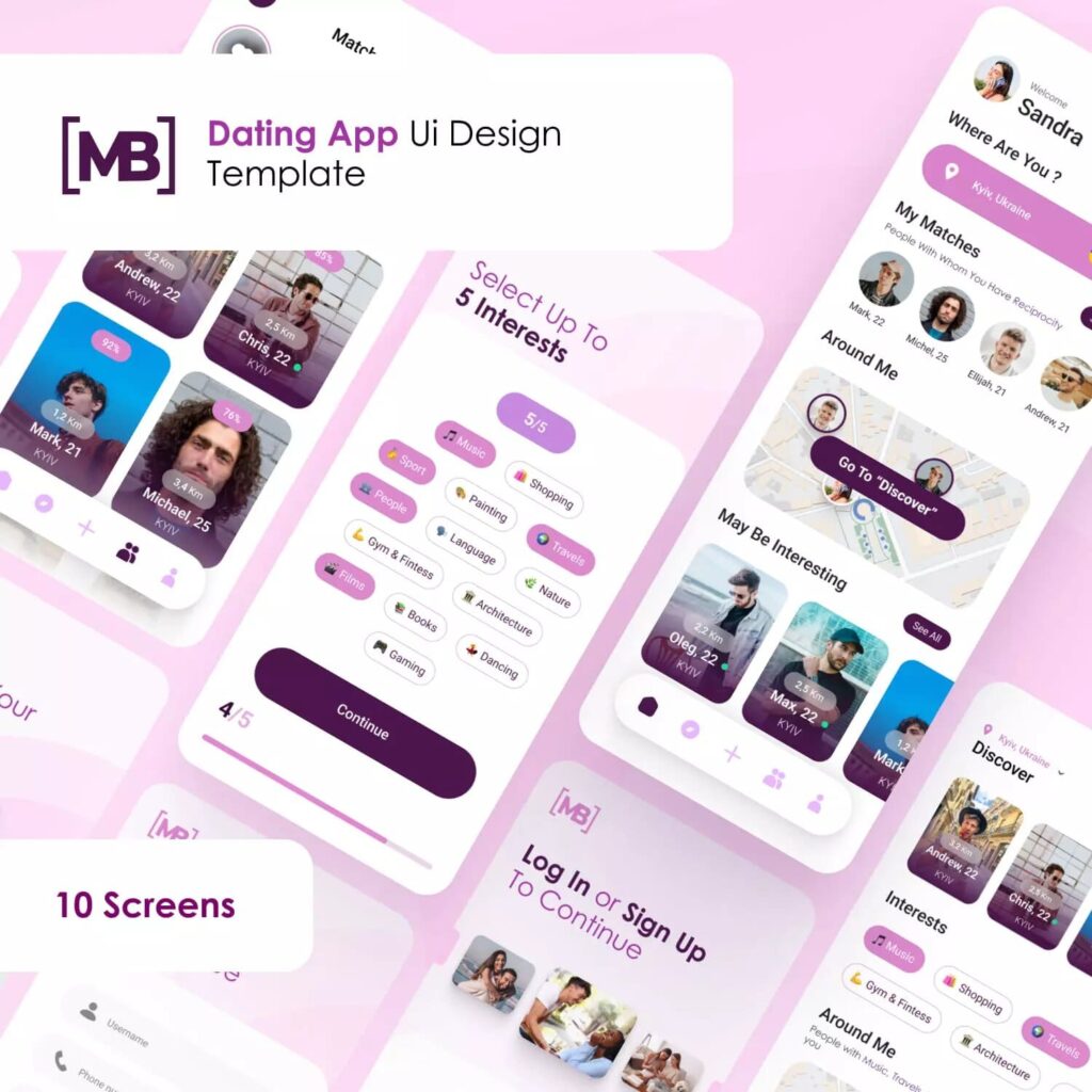 Dating UI Kits Bundle – MasterBundles