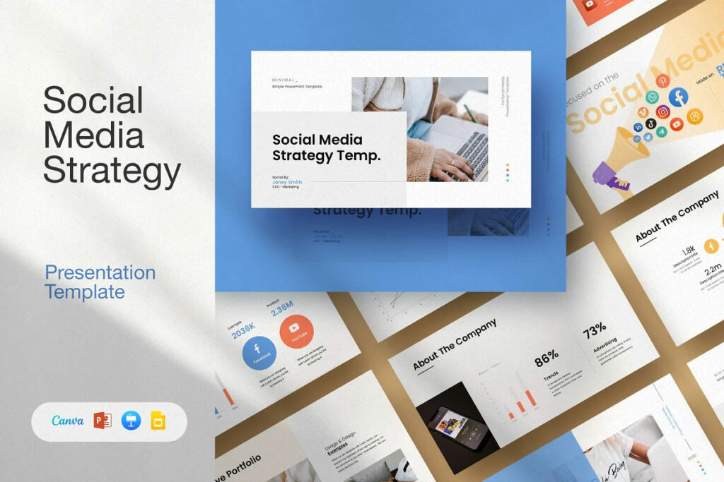 Social Media Strategy Template Canva – MasterBundles