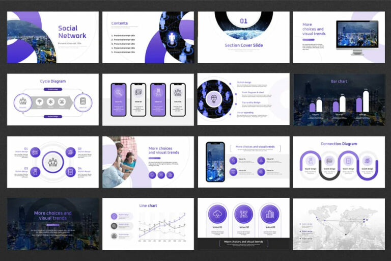 Social Network PPT Template – MasterBundles