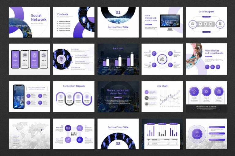 Social Network PPT Template – MasterBundles