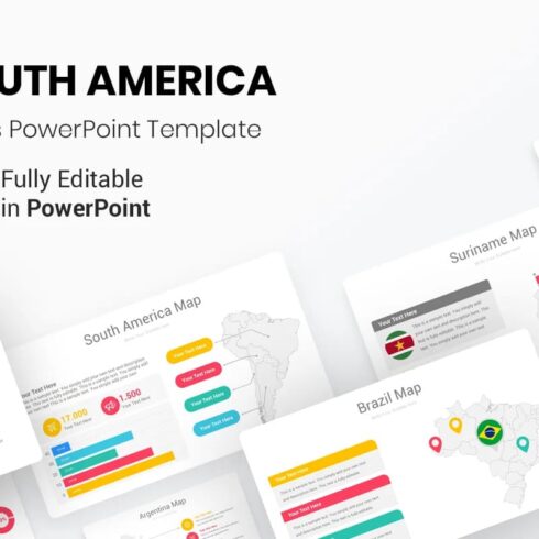 South America Maps PowerPoint Template | Master Bundles