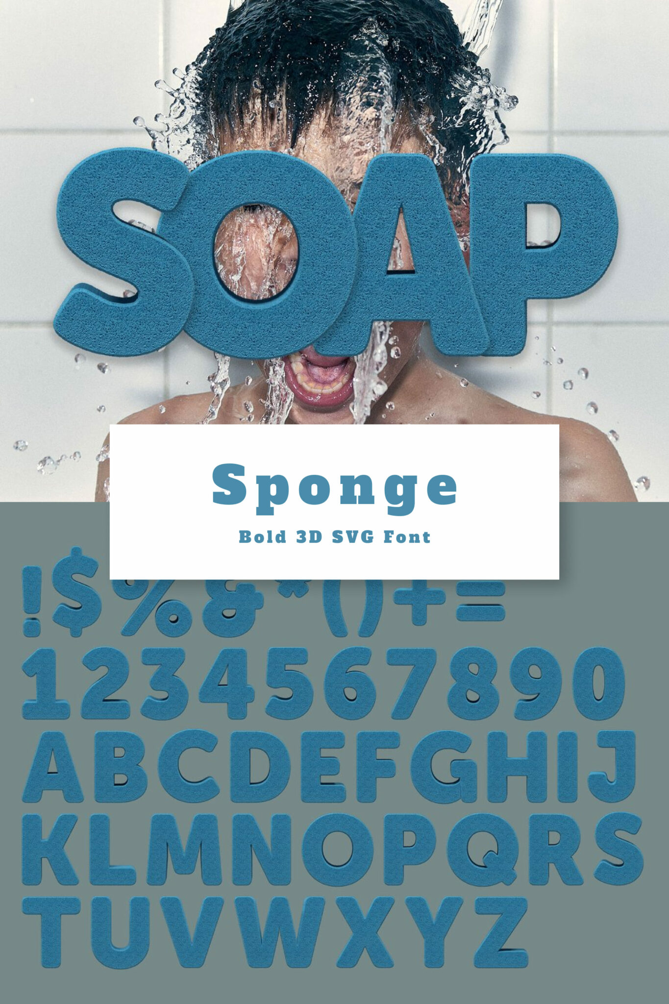 Sponge - Bold 3D SVG Font – MasterBundles