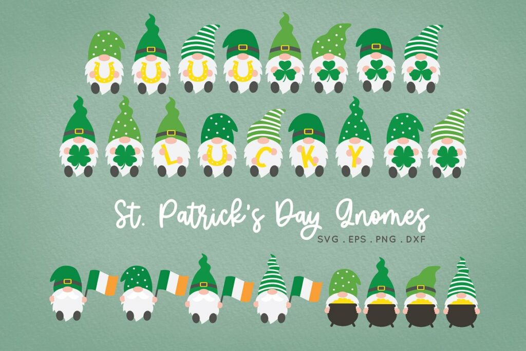St Patrick's Day Gnomes SVG Bundle – MasterBundles