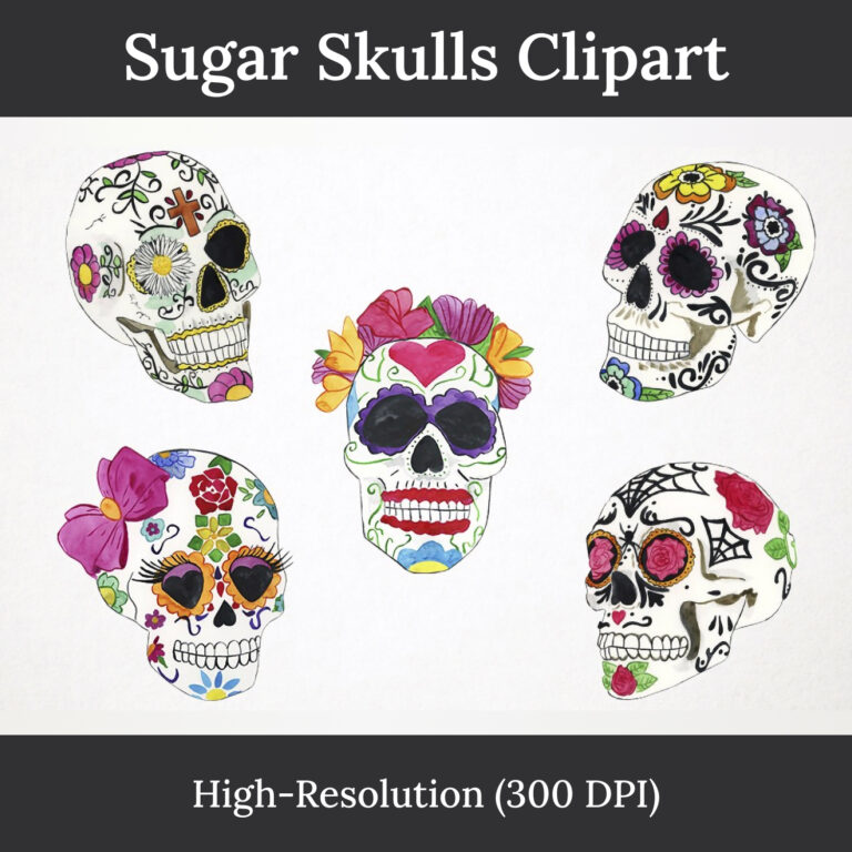 Sugar Skulls Clipart – MasterBundles
