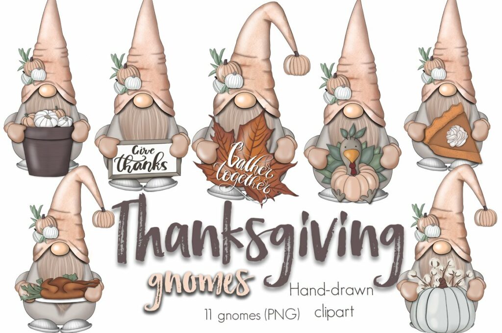 Thanksgiving Gnomes PNG – MasterBundles