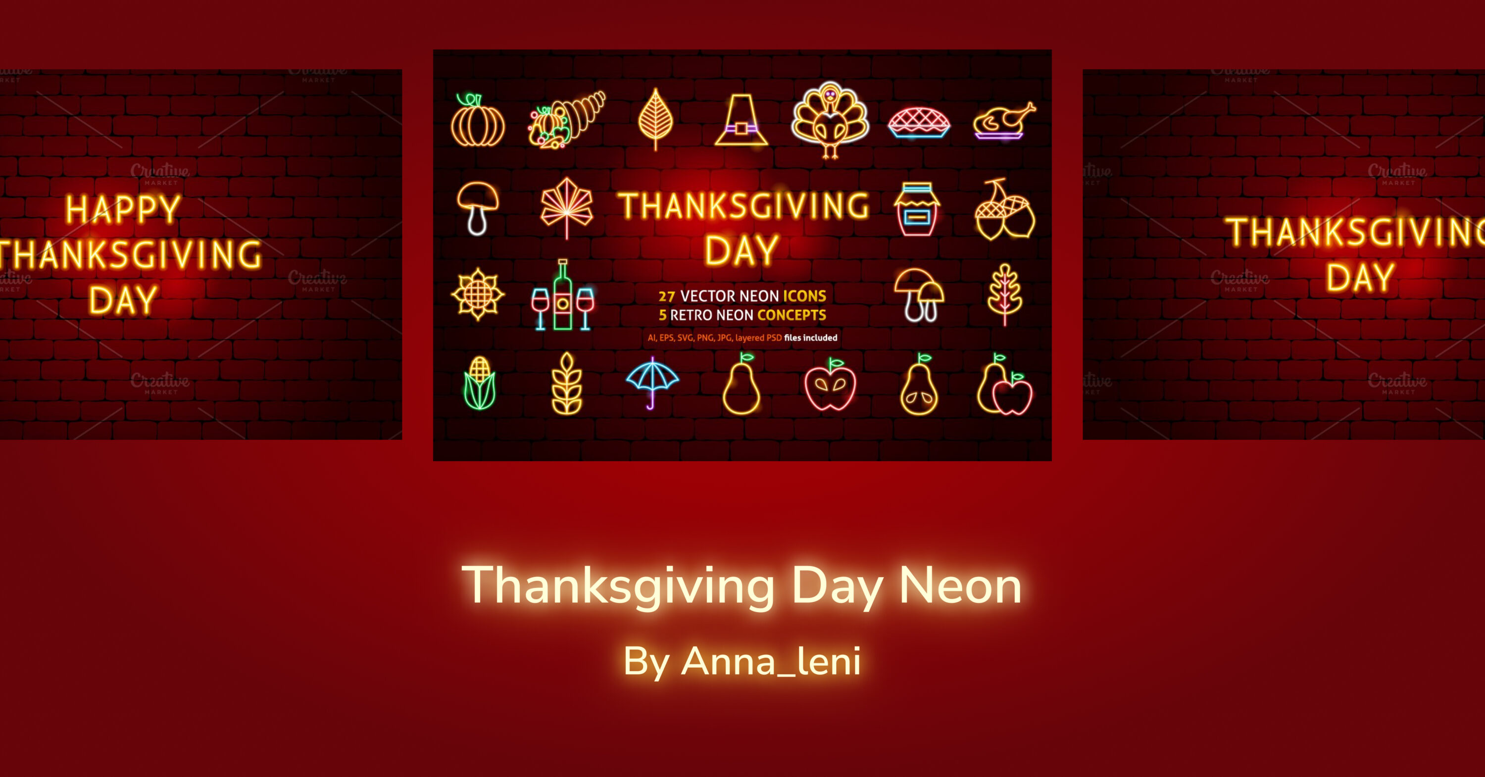 Thanksgiving Day Neon – MasterBundles