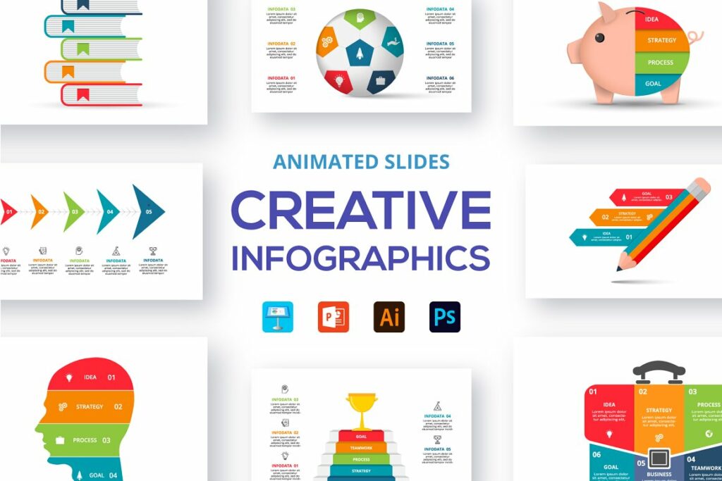 Creative Animated Infographics – MasterBundles