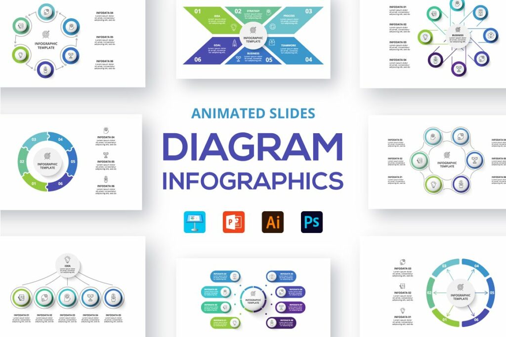 Diagrams Animated Infographics – MasterBundles