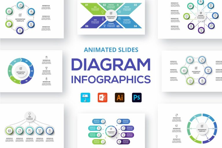 Diagrams Animated Infographics – MasterBundles