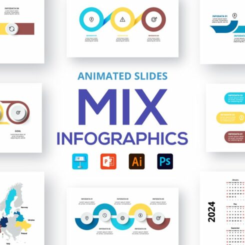 Mix Animated Infographics | Master Bundles