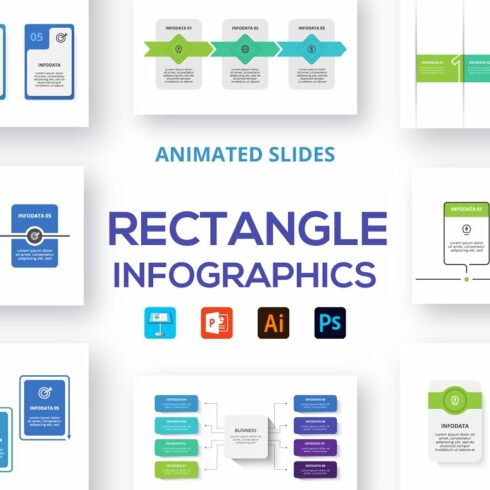 Rectangles Animated Infographics | Master Bundles