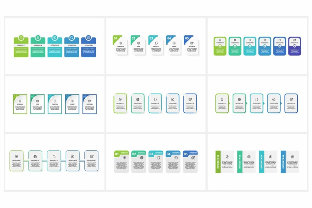 Rectangles Animated Infographics – MasterBundles