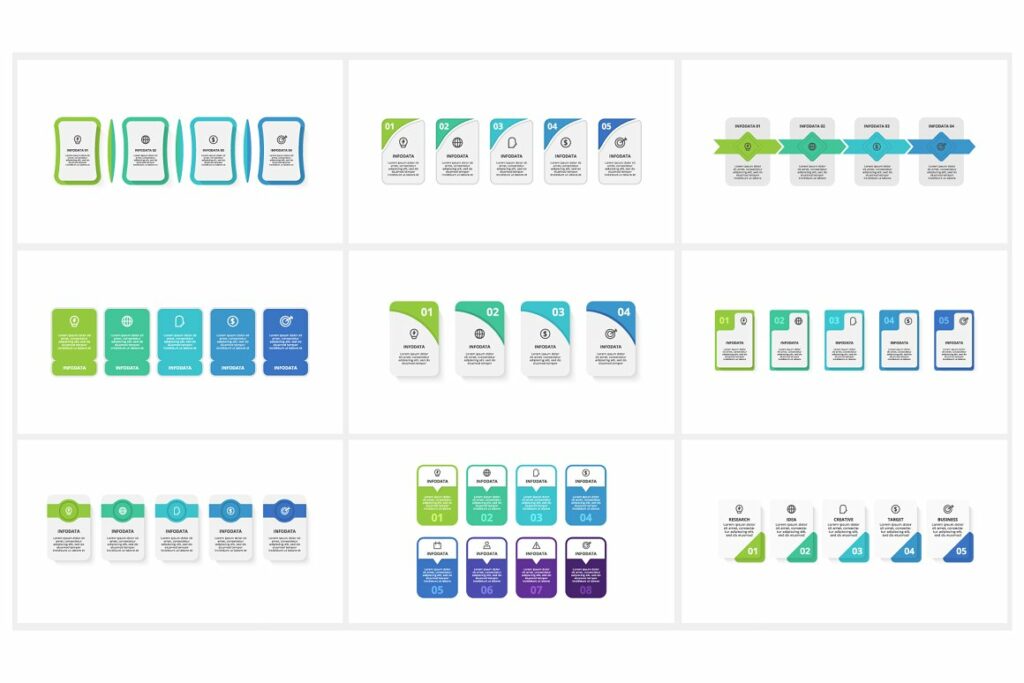 Rectangles Animated Infographics – MasterBundles
