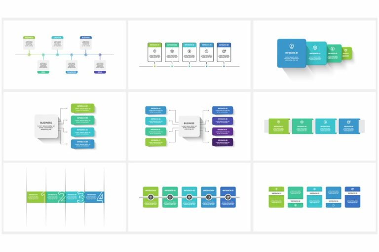 Rectangles Animated Infographics – MasterBundles