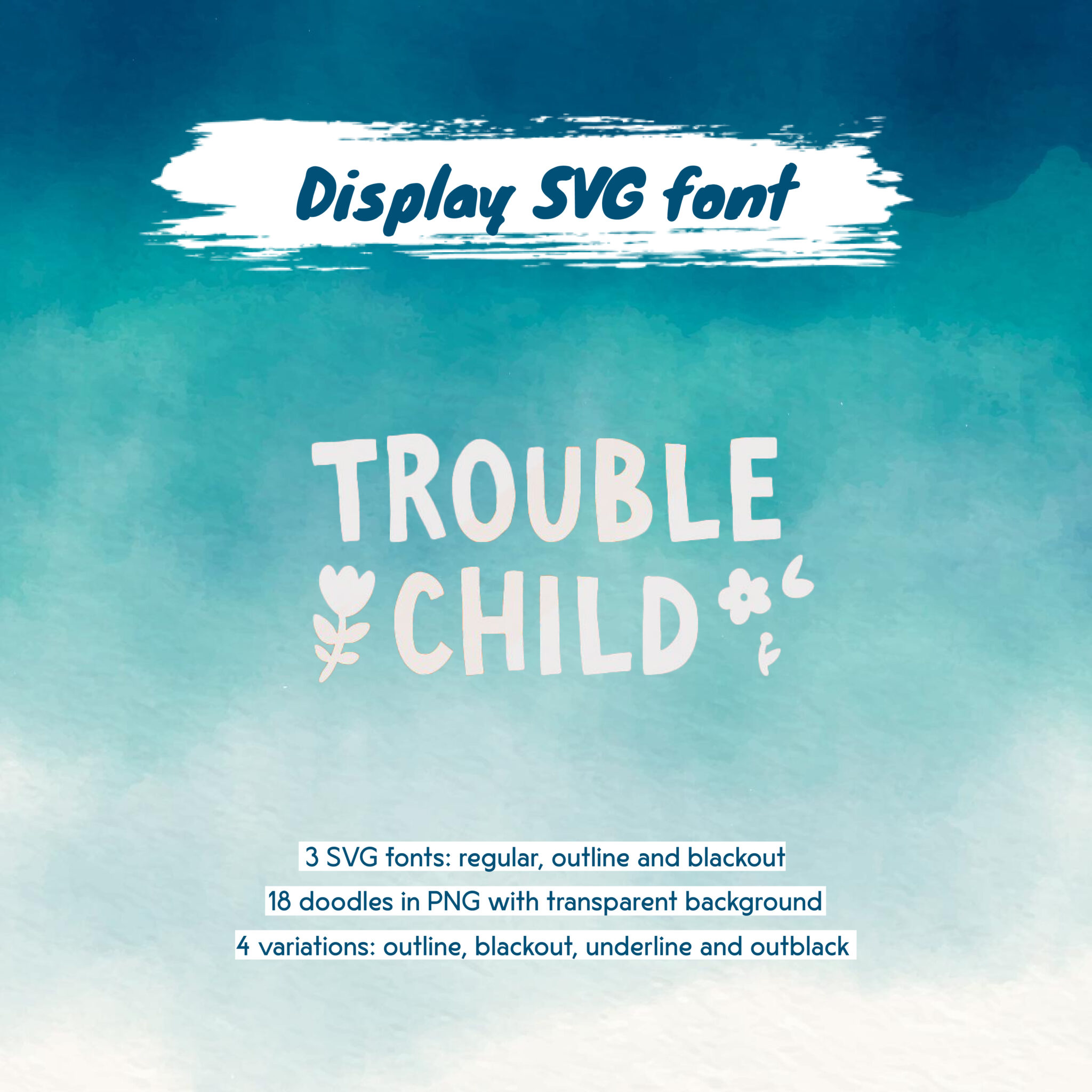 Trouble Child Display SVG Font – MasterBundles