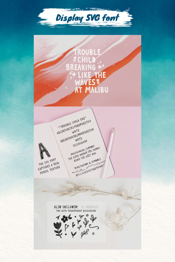 Trouble Child Display SVG Font – MasterBundles