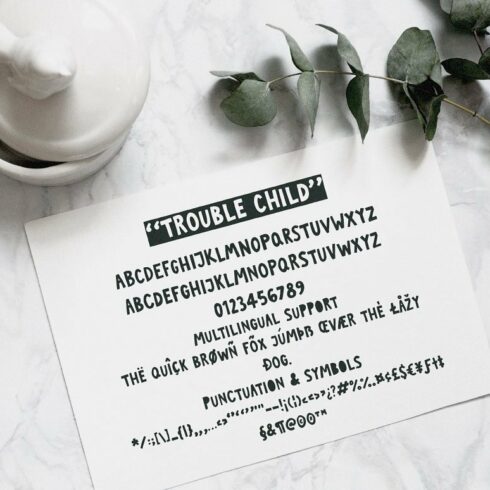 Trouble Child Display SVG Font | Master Bundles