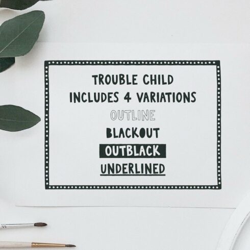 Trouble Child Display SVG Font | Master Bundles