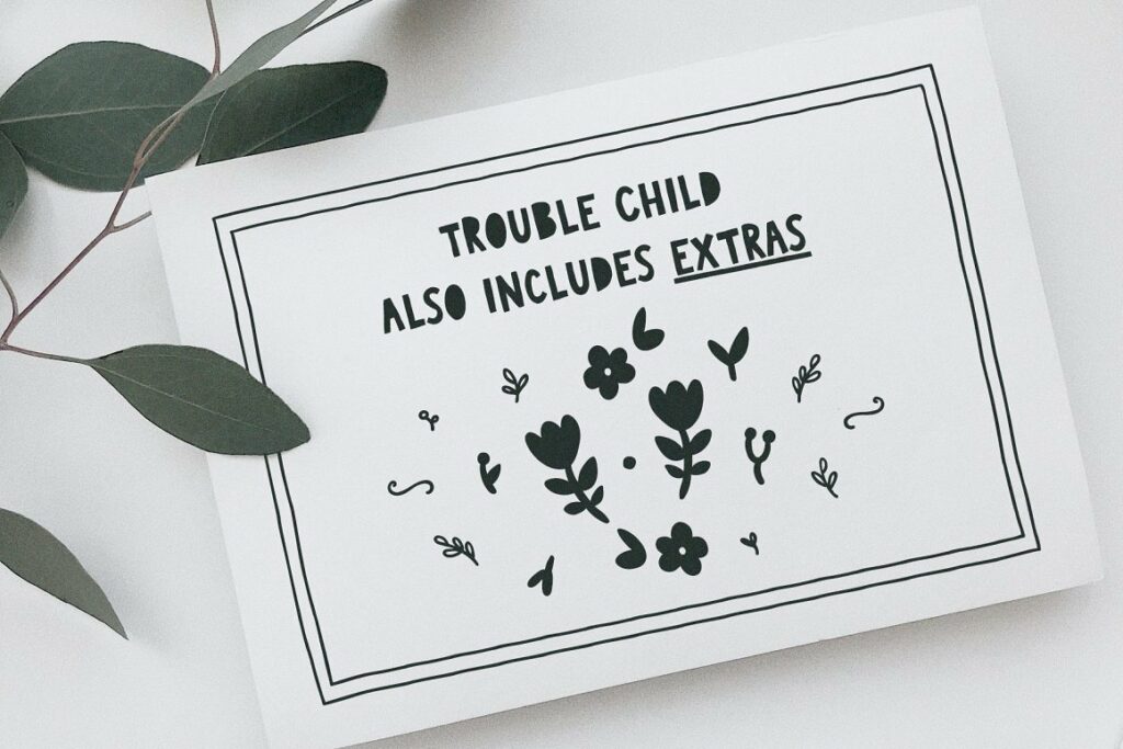 Trouble Child Display SVG Font – MasterBundles