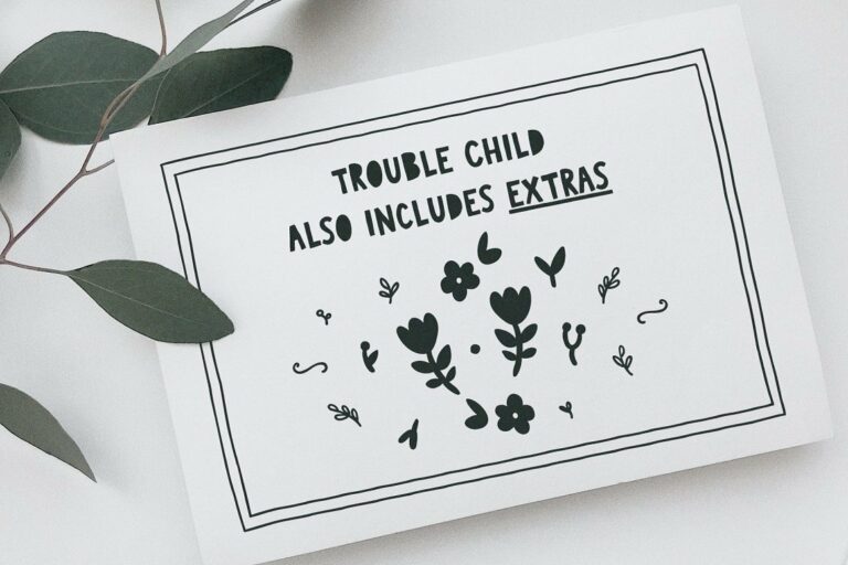 Trouble Child Display SVG Font – MasterBundles