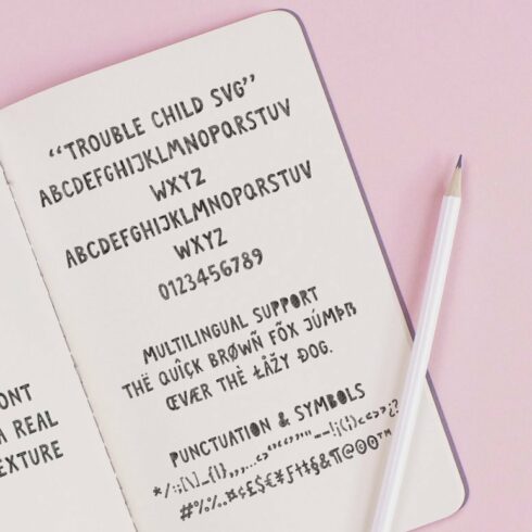 Trouble Child Display SVG Font | Master Bundles