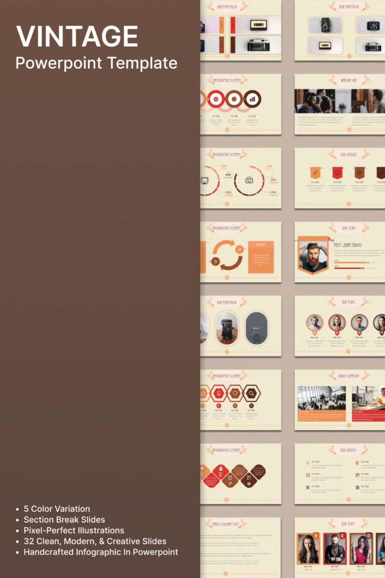 Vintage Powerpoint Template – MasterBundles