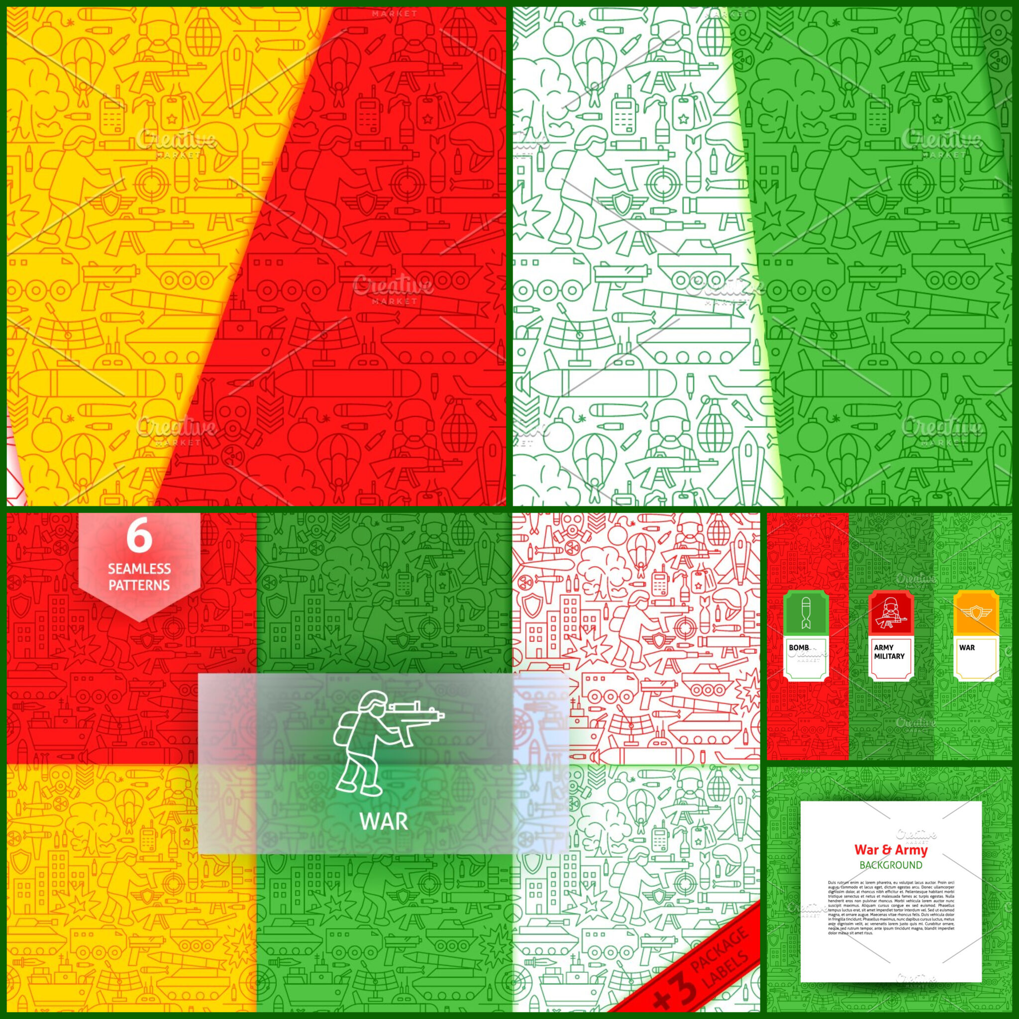 War Line Tile Patterns – MasterBundles