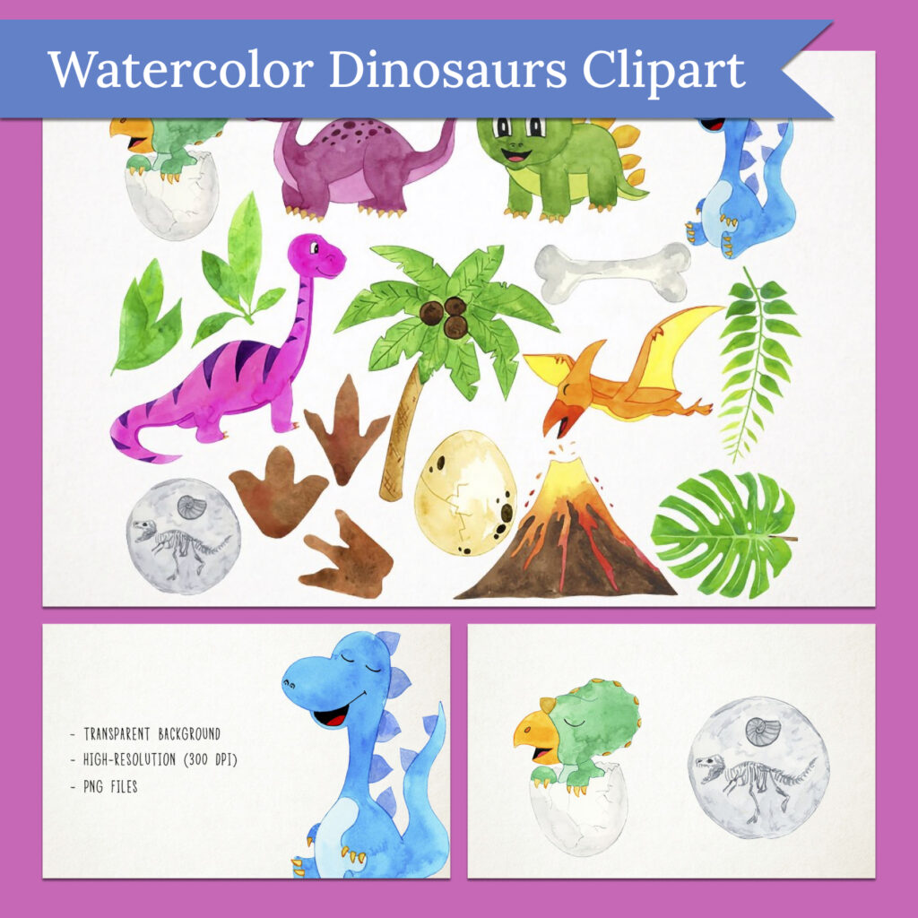 Best Dinosaur PNG Clipart Collection 2021 – MasterBundles