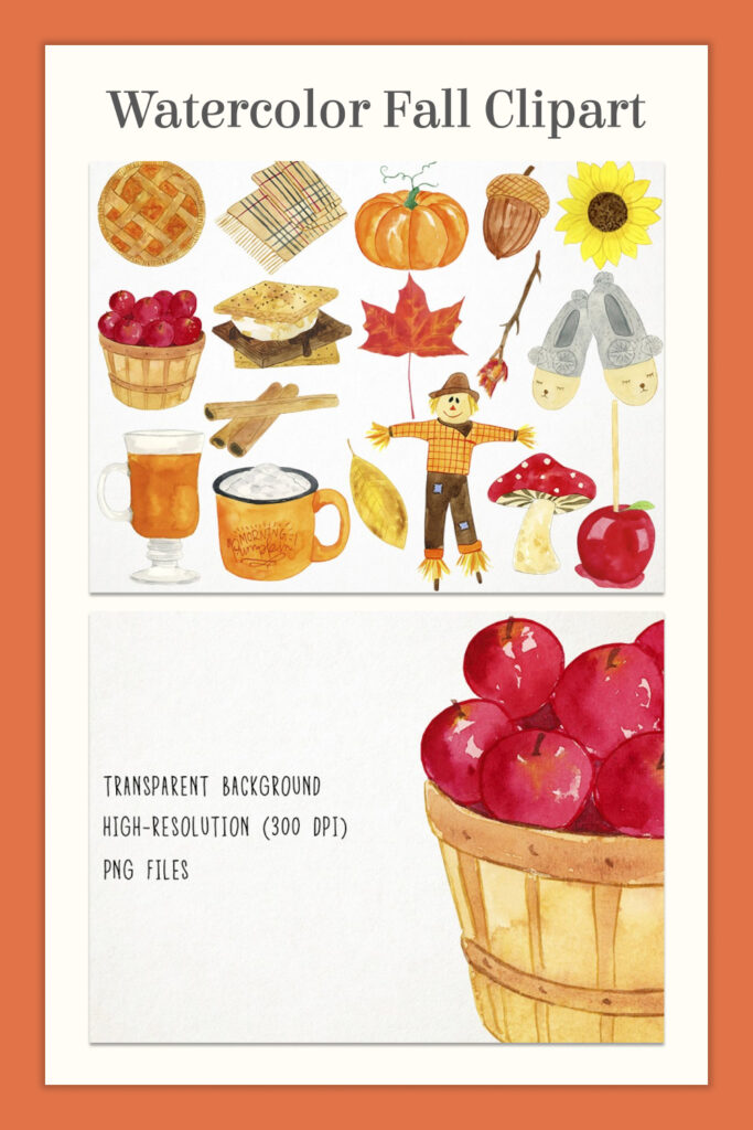 Watercolor Fall Clipart – MasterBundles