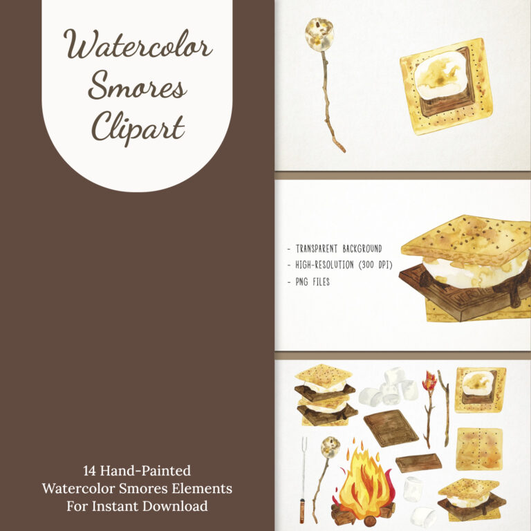 Watercolor Smores Clipart – MasterBundles