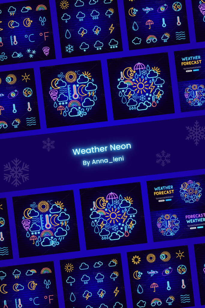 Weather Neon Symbols – MasterBundles