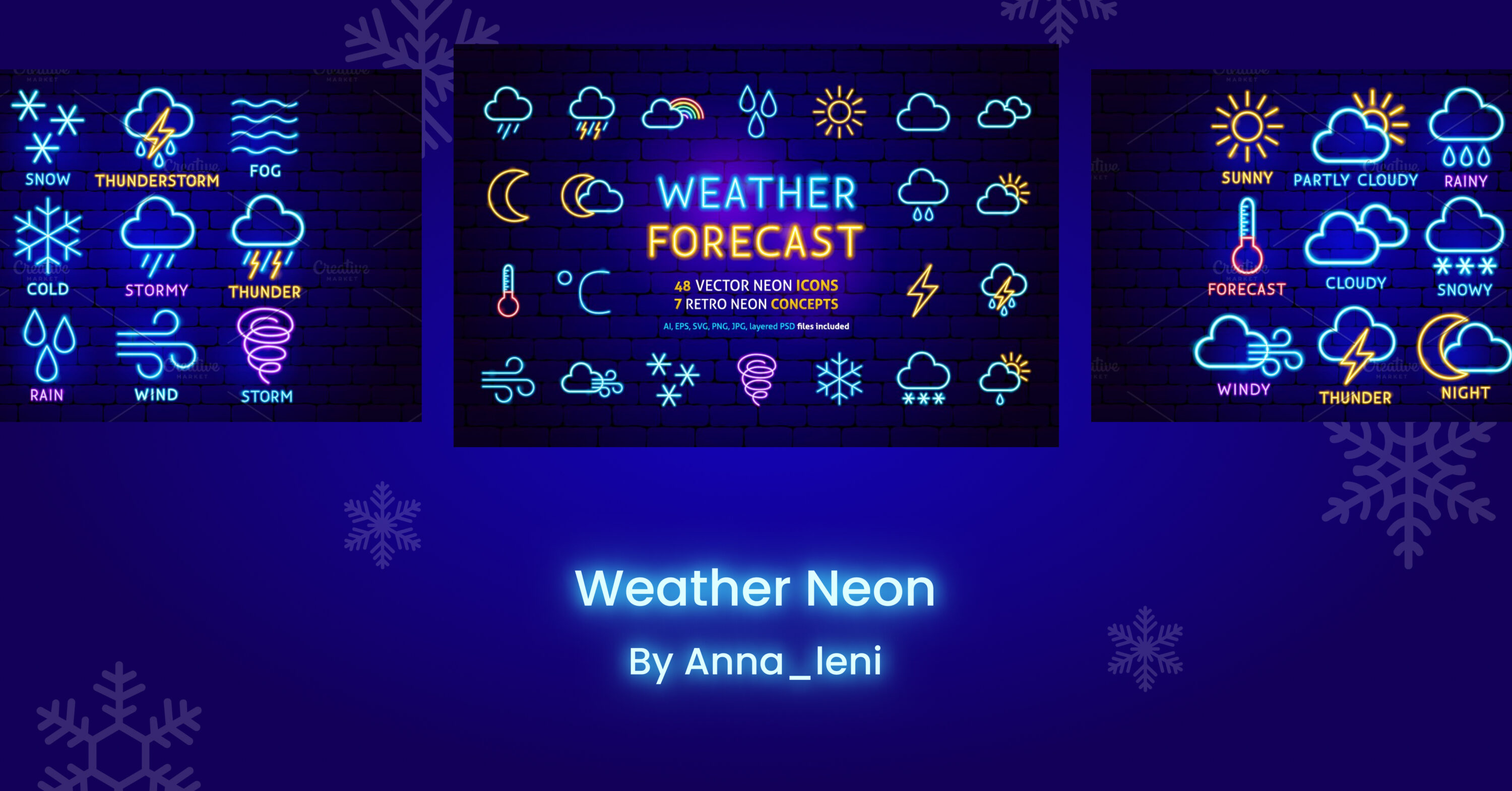 Weather Neon Symbols – MasterBundles