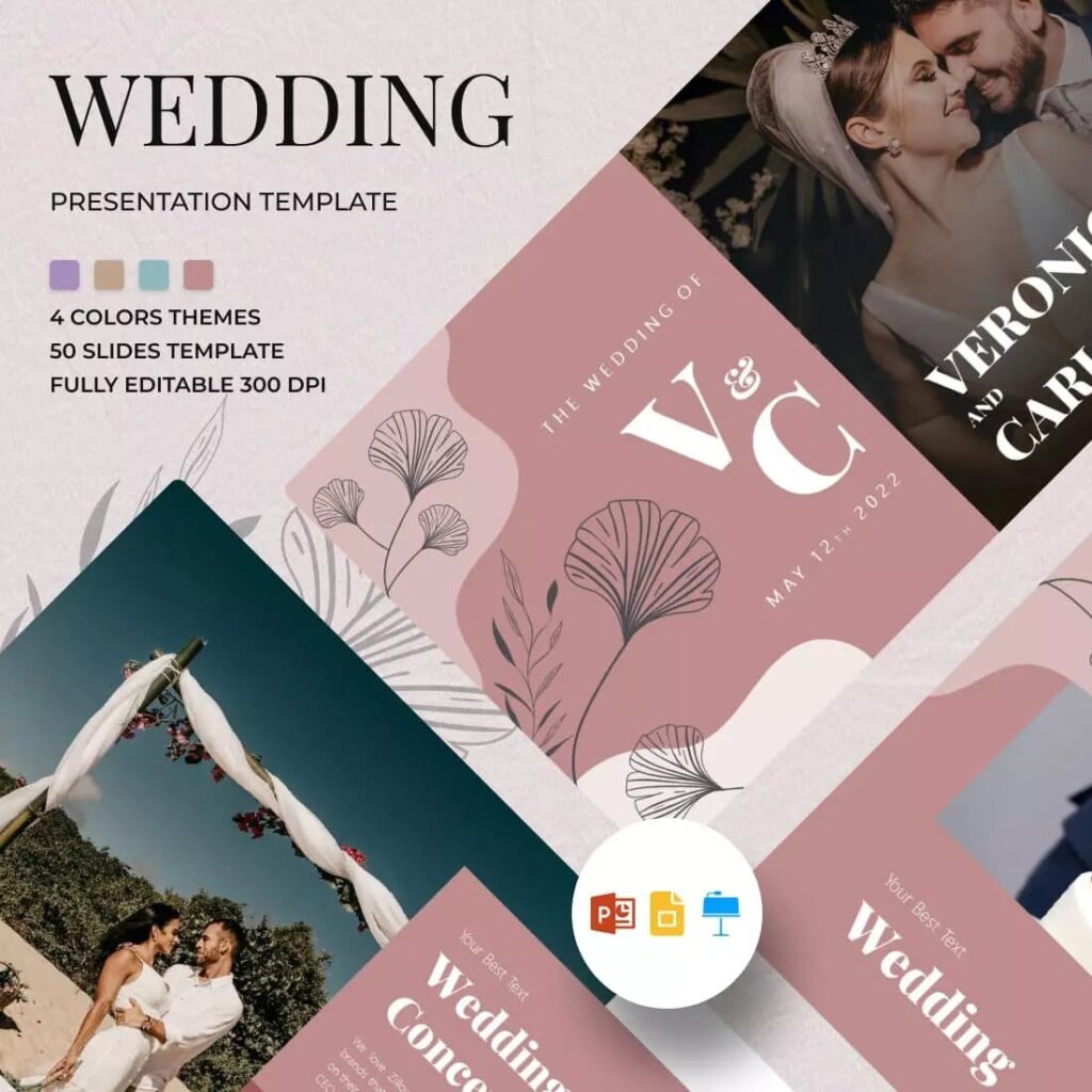 10 Elegant Wedding Powerpoint Background Template – MasterBundles