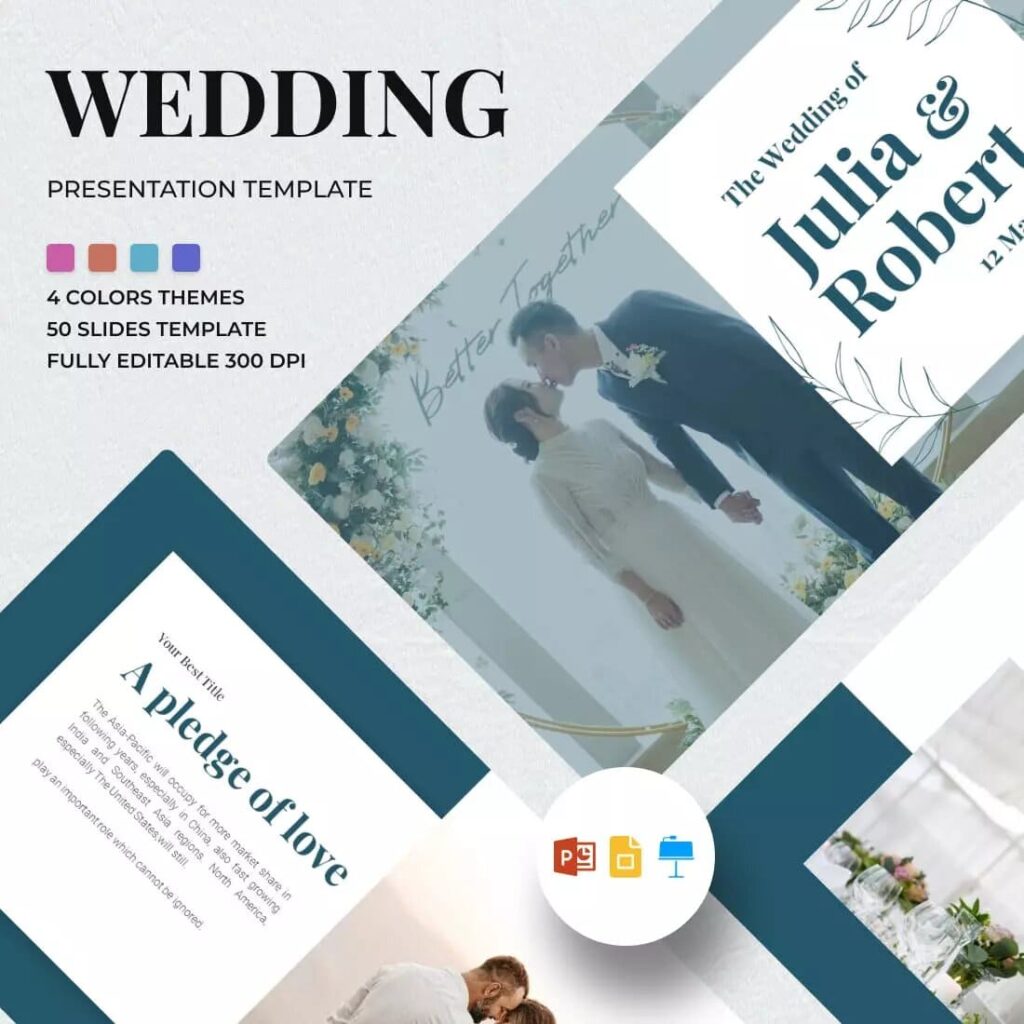 10 Elegant Wedding Powerpoint Background Template – MasterBundles