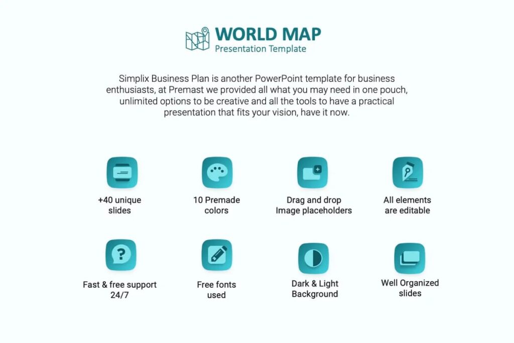 World Map PowerPoint Template – MasterBundles