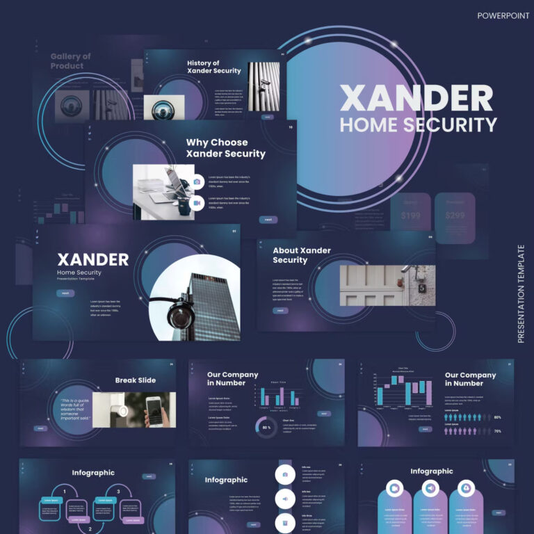 Xander - Home Security Powerpoint Template – MasterBundles